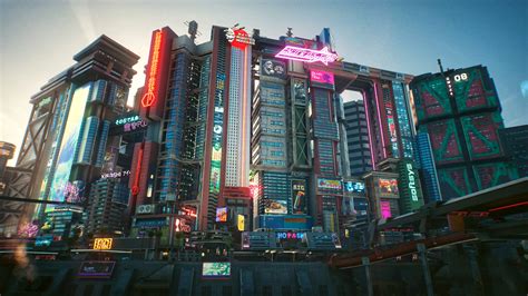 Cyberpunk City Video Games Cyberpunk 2077 Building 1920x1080