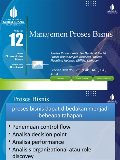 12 Analisa Proses Bisnis Dan Membuat Model Proses Bisnis Dengan Business Process Modelling
