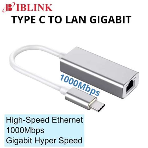 Promo Type C Usb C To Lan Rj45 Gigabit Converter Type C Ethernet Gigabit Diskon 9 Di Seller