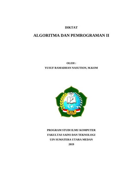 PDF ALGORITMA DAN PEMROGRAMAN IIrepository Uinsu Ac Id 9646 1 Diktat