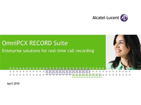 ppt omnipcx record suite enterprise solutions for real time call