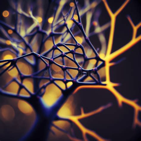 Human Cells 3d Neural Connections Cellular Therapy Science Background Stock Illustration