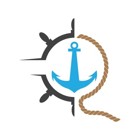 Anchor Logo Illustration Template Vector Design 40294726 Vector Art At