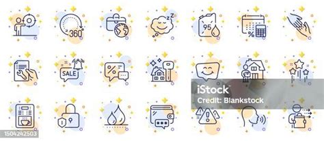 웹 응용 프로그램에 대한 수리 문서 지갑 및 음식 배달 라인 아이콘의 개요 집합입니다 픽토그램 아이콘입니다 벡터 360도 촬영에 대한 스톡 벡터 아트 및 기타 이미지