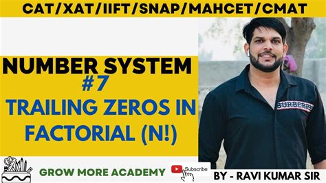 Trailing Zeros In Factorial N Class 7 Quantitative Aptitude Cat And Omets Exam