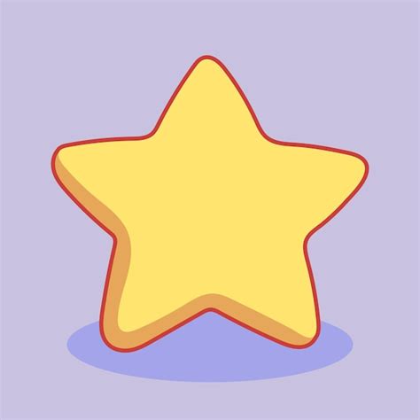 귀여운 노란 별 일러스트레이션 프리미엄 벡터