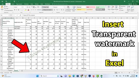 How To Insert Text Watermark In Excel Youtube