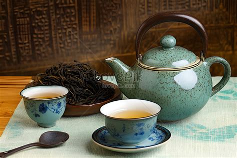 세라믹 차 세트 디스플레이