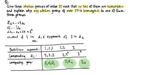 abstract algebra three non isomorphic abelian groups of order 27
