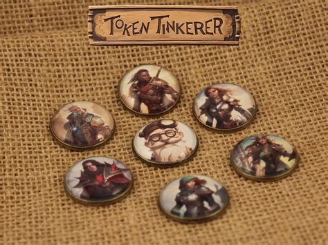 Customized Rpg Tokens Glass And Metal Deluxe Tokens Handmade By The