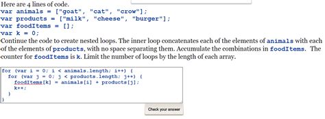 Quick Question About Nested For Statements Question In Comments R Learnjavascript