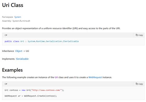 `system uri` broken example · issue 4718 · dotnet dotnet api docs · github