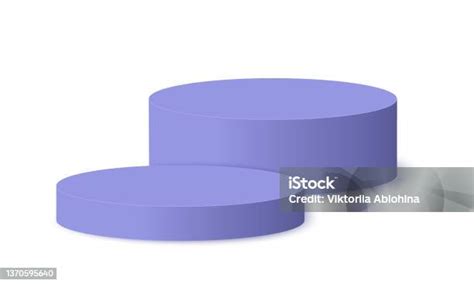 둥근 보라색 연단 제품 프리젠 테이션을위한 트렌디 한 매우 페리 색상의 빈 받침대 모형 클린 원형 쇼케이스 플랫폼 0명에 대한