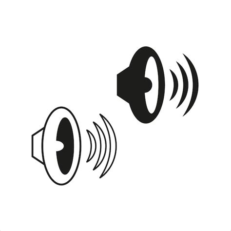 Premium Vector Loudspeakers Sound Waves Audio Announcement Symbols Vector Public Address