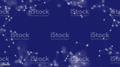 Futuristic Neural Network Of Trigonometric Figures Points And Polygons Stock Illustration