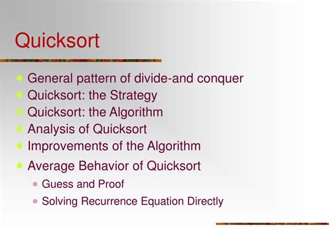 Ppt Quicksort Algorithm Design And Analysis With Implementations