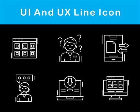 Ui And Ux Vector Icon Set Vector Art At Vecteezy