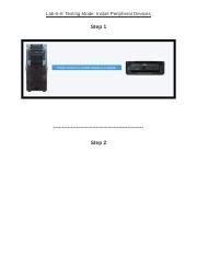 Lab Testing Mode Install Peripheral Devices Docx Lab Testing Mode Install Peripheral