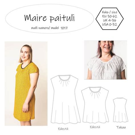Maire Paituli Ompelukaavatfi Koot 30 62 Kolme Eri Mittataulukkoa