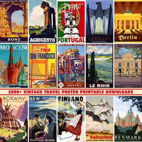 Vintage Travel Posters Etsy