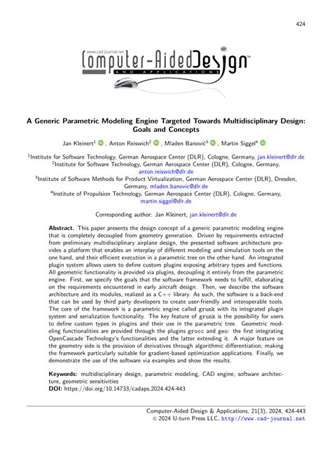 pdf a generic parametric modeling engine targeted towards