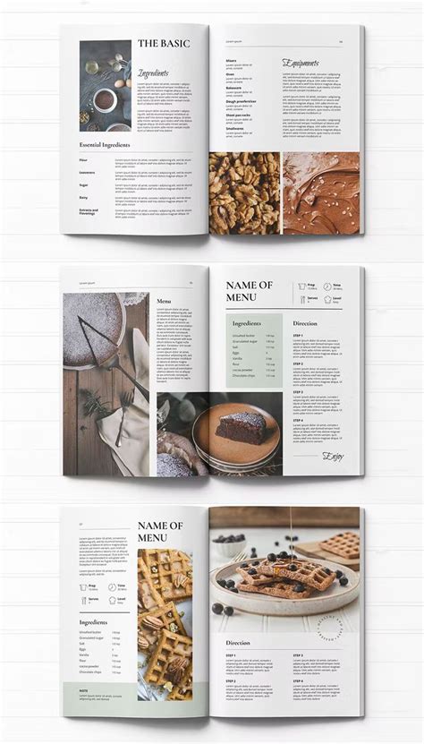 Dessert Cookbook Template Indesign Indd Recipe Book Design Cookbook