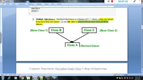 types of inheritance constructor and destructor in derived class 2 2