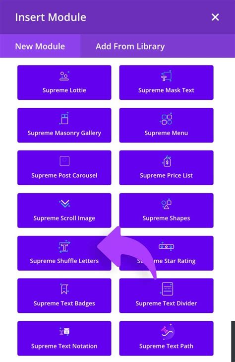 Divi Shuffle Letters Module Elegant Themes