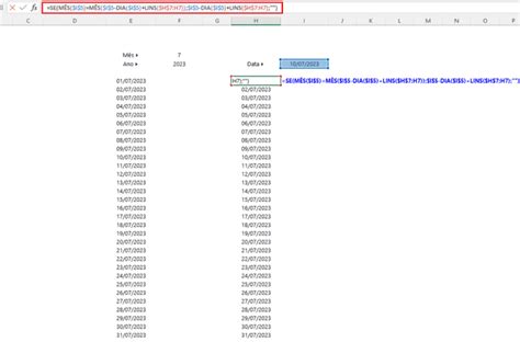 Como Colocar Todas as Datas do Mês no Excel