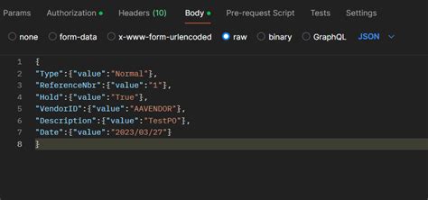 Troubleshooting Purchase Order Creation Via Postman Api Integration Community