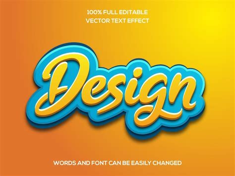 Premium Vector | 3d editable text effect vector