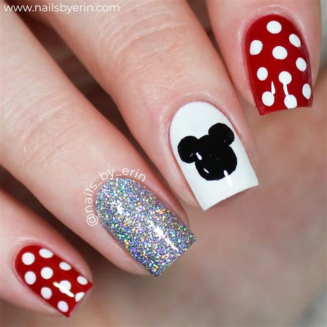 Minnie And Mickey Mouse Nail Designs