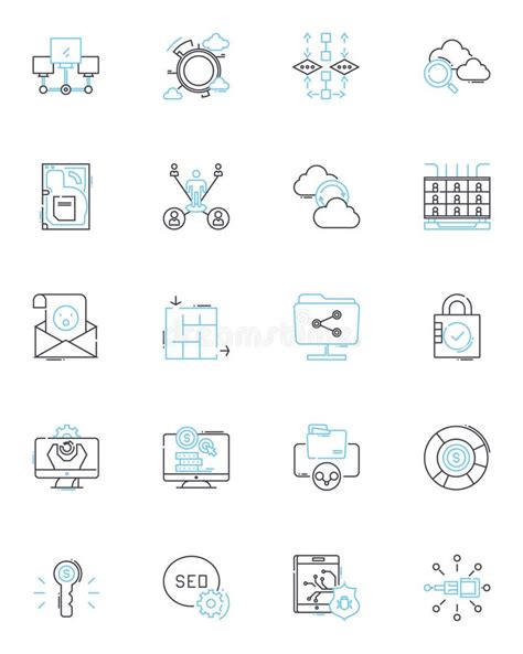 Customer Engagement Linear Icons Set Feedback Loyalty Communication Interaction