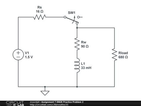Assignment ENGR Practice Problem CircuitLab