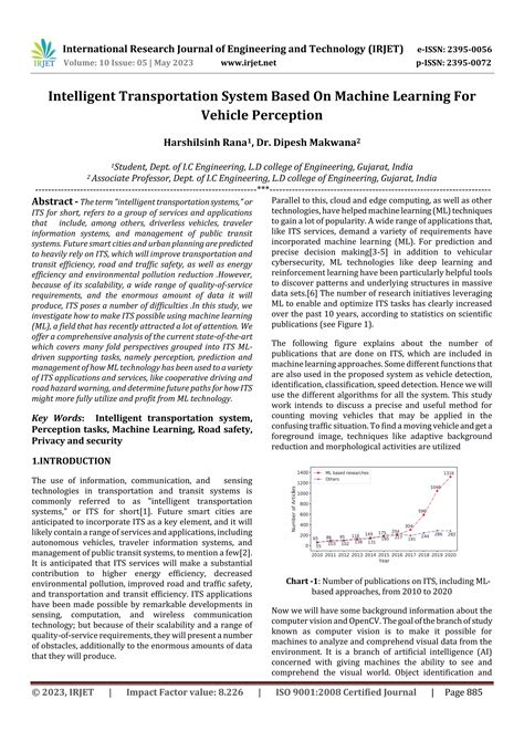 Intelligent Transportation System Based On Machine Learning For Vehicle