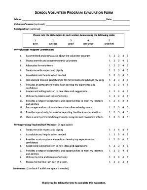 Printable Program Evaluation Form Templates Fillable Samples In PDF Word To Download