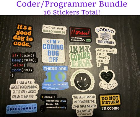 Codingprogrammer Cs Bundle 16 Stickers Laminated For Scratch And