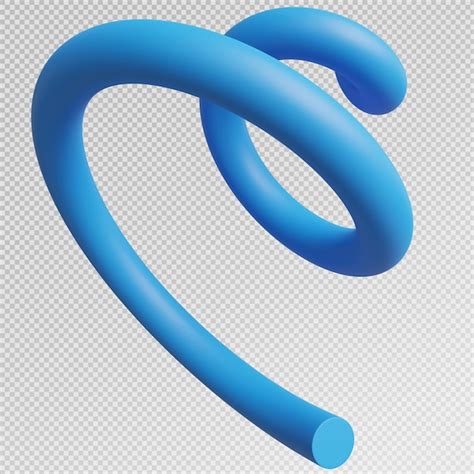 Premium Psd 3d Render Of Spiral Shape For Decoration