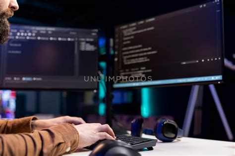 Employee Preventing Malware And Phishing Attacks Close Up Shot Royalty