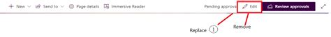 Sharepoint Online Spfx Modern Page Remove Edit Page Button Sharepoint Stack Exchange