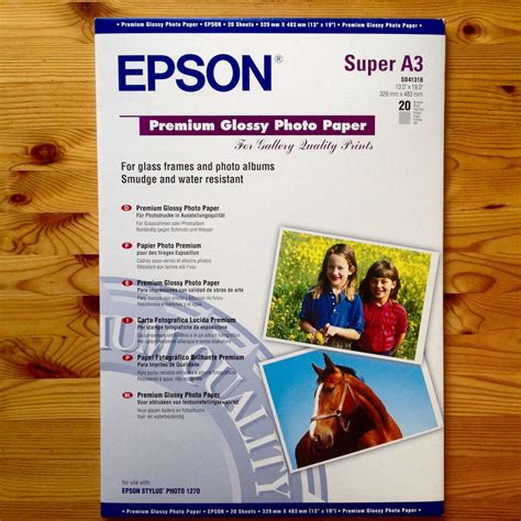 Бумага EPSON Premium Glossy Photo Paper A3+ — купить в интернет ...