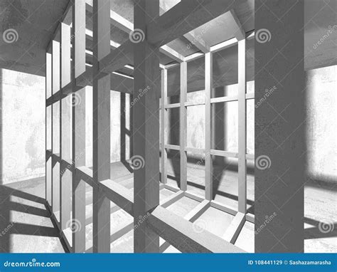 Abstract Geometric Concrete Architecture Background Stock Illustration Illustration Of Space
