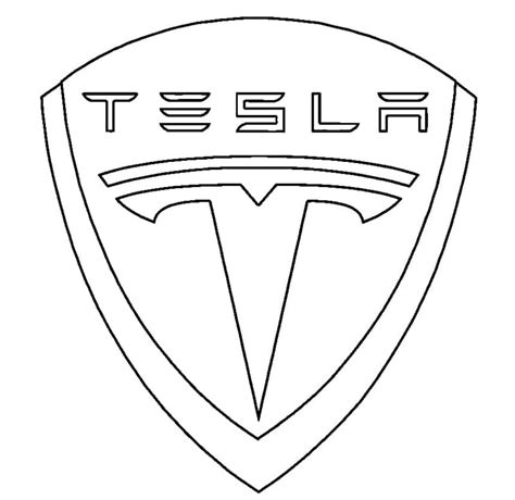 Tesla Car Logo Coloring Page Download Print Or Color Online For Free