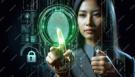 Biometric Cyber Security Image Advanced Data Protection Using Biometrics Premium Ai Generated