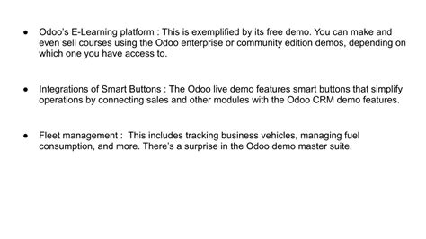 Ppt 10 Surprising Features Youll Discover In The Odoo Erp Demo