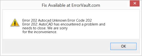 how to fix error 202 autocad unknown error code 202 error 202