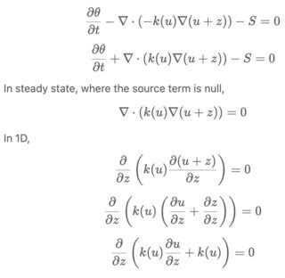 Fipy Solving A Pde Problem Considering The Nonlinear Diffusion Coefficient Of Richards