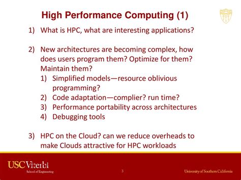 High Performance Computing University Of Southern California Ppt Download