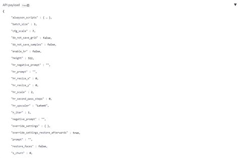 GitHub Huchenlei Sd Webui Api Payload Display Display The Corresponding API Payload After