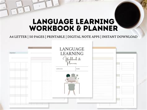 Language Learning Workbook And Planner